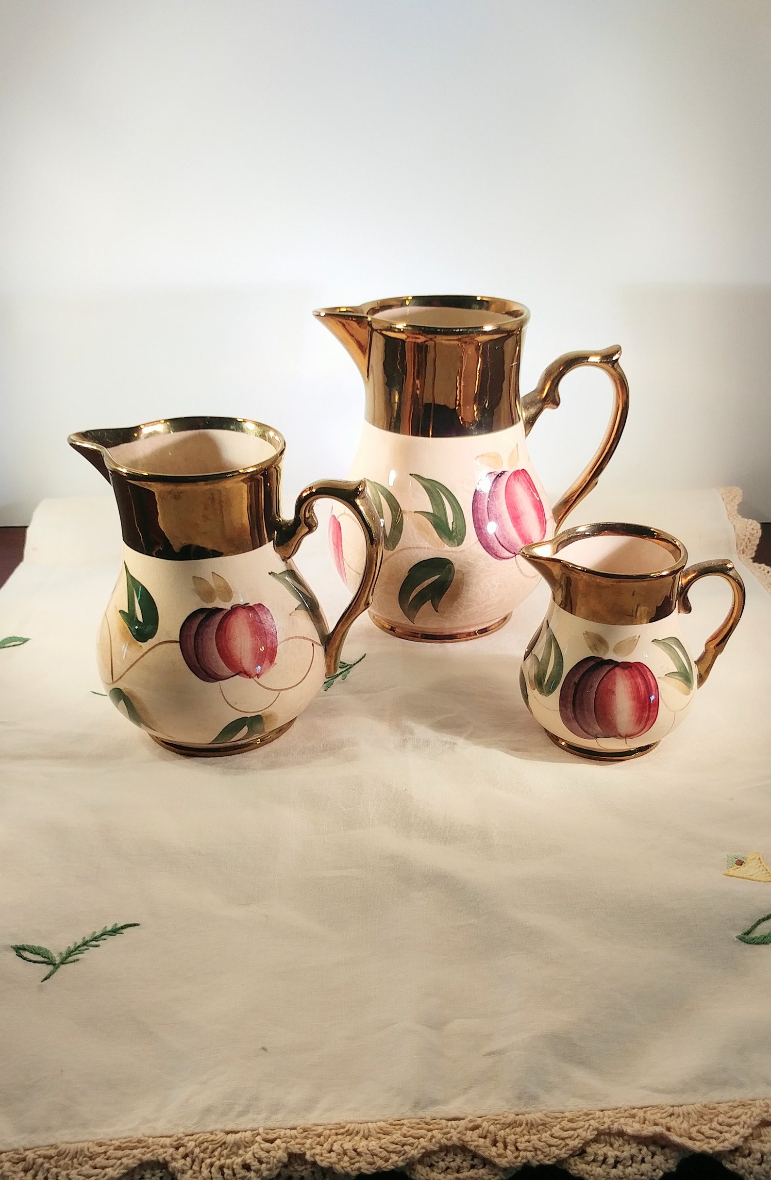 Wade England Harvest Ware 3 Piece Plums and Leaves Copper - Etsy
