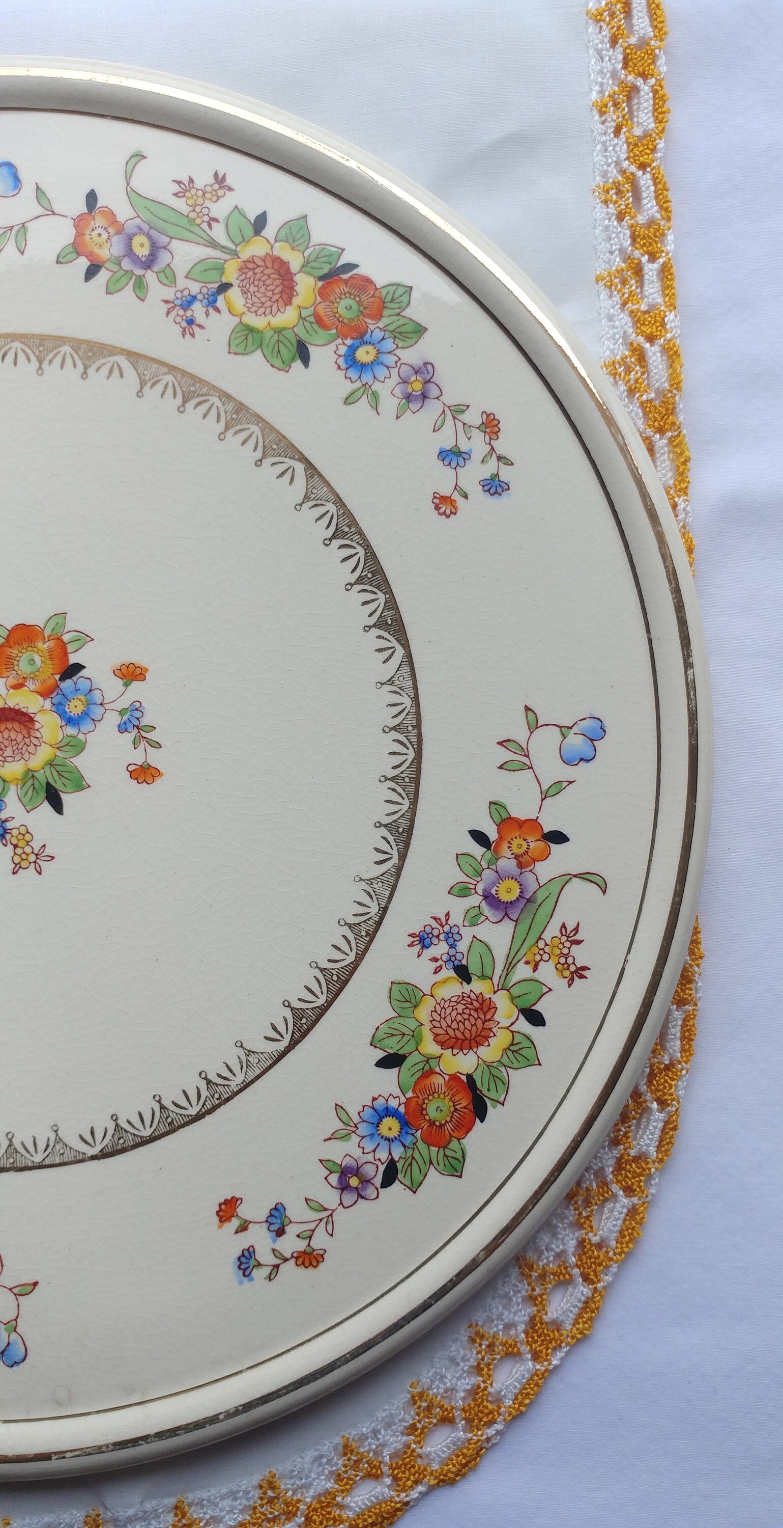 Vintage Large Cake Plate Serving Plate 12 Inches Vintage - Etsy