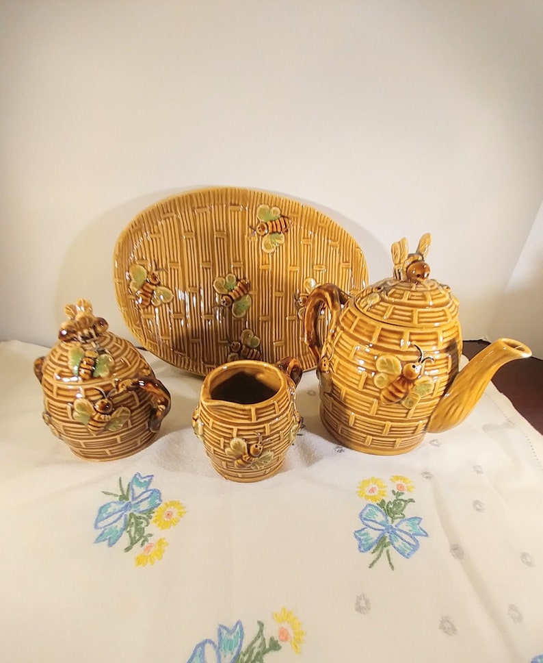 Vintage Beehive Personal Size Tea Set 4 Piece Complete Set | Etsy