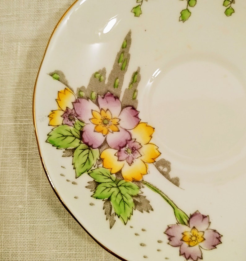 Salisbury Lucerne Pattern Bone China Cup and Saucer Set 2 - Etsy