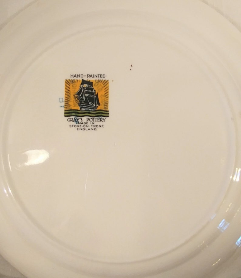 Vintage Splatter Lusterware Plate by Gray's Pottery - Etsy