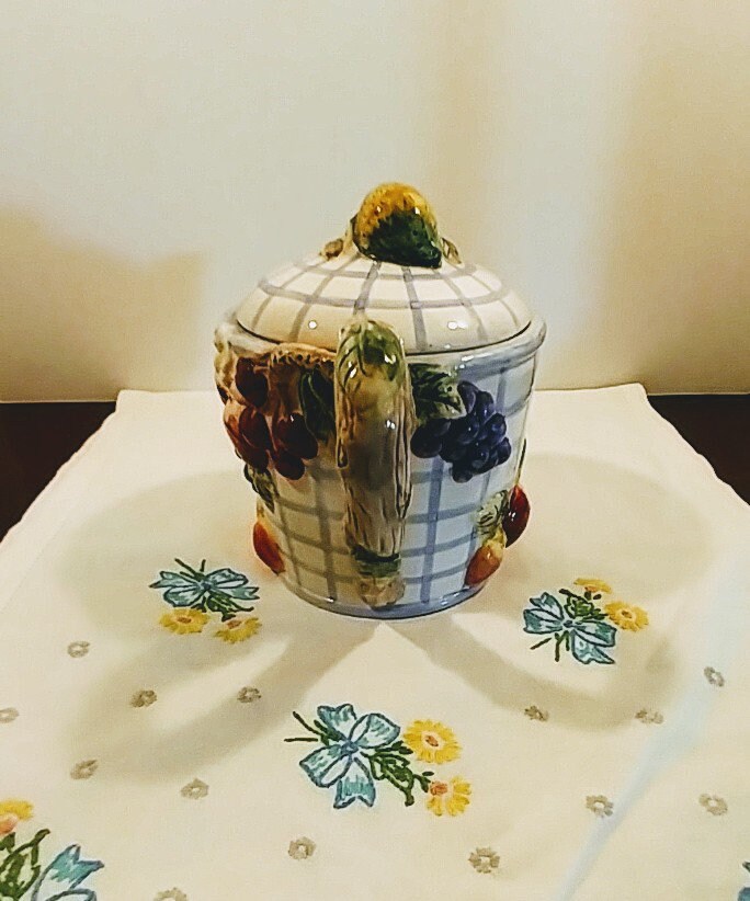 Fitz & Floyd Omnibus Summer Fruits and Berries Figural Teapot - Etsy