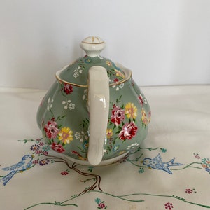 Grace Tea Ware Chintz Pattern Teapot With Gold Trims, Full Size ...