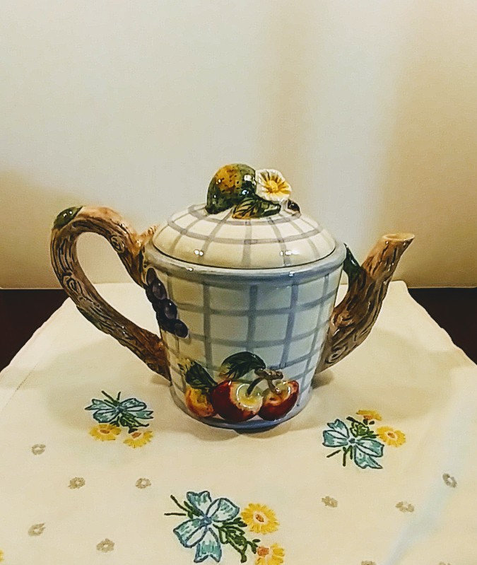 Fitz & Floyd Omnibus Summer Fruits and Berries Figural Teapot - Etsy