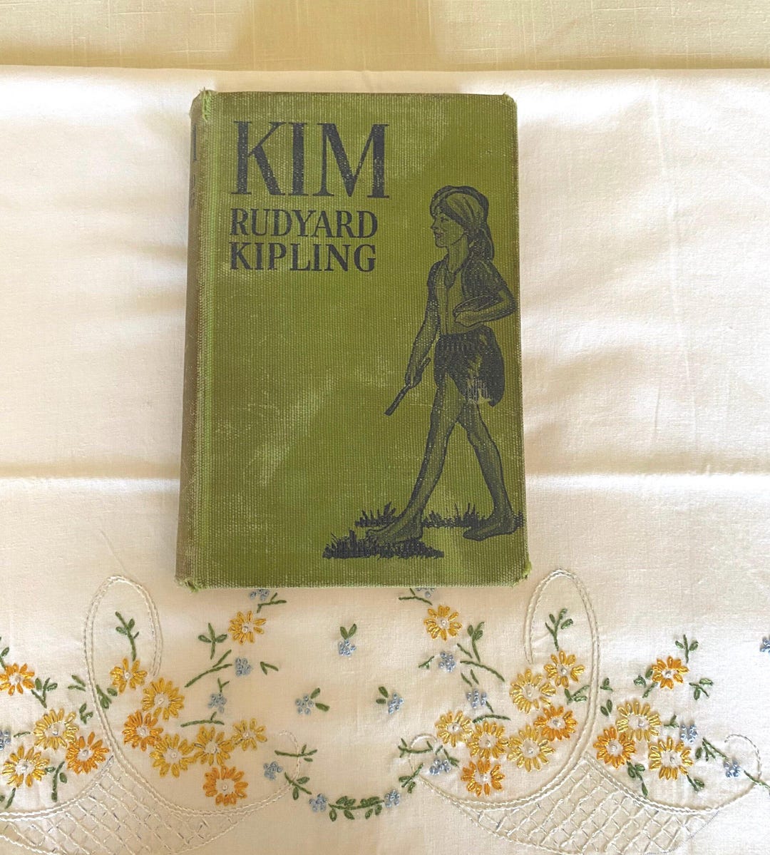 Kim, by Rudyard Kipling; Antique Hardbound Book, Kim, Rudyard Kipling ...