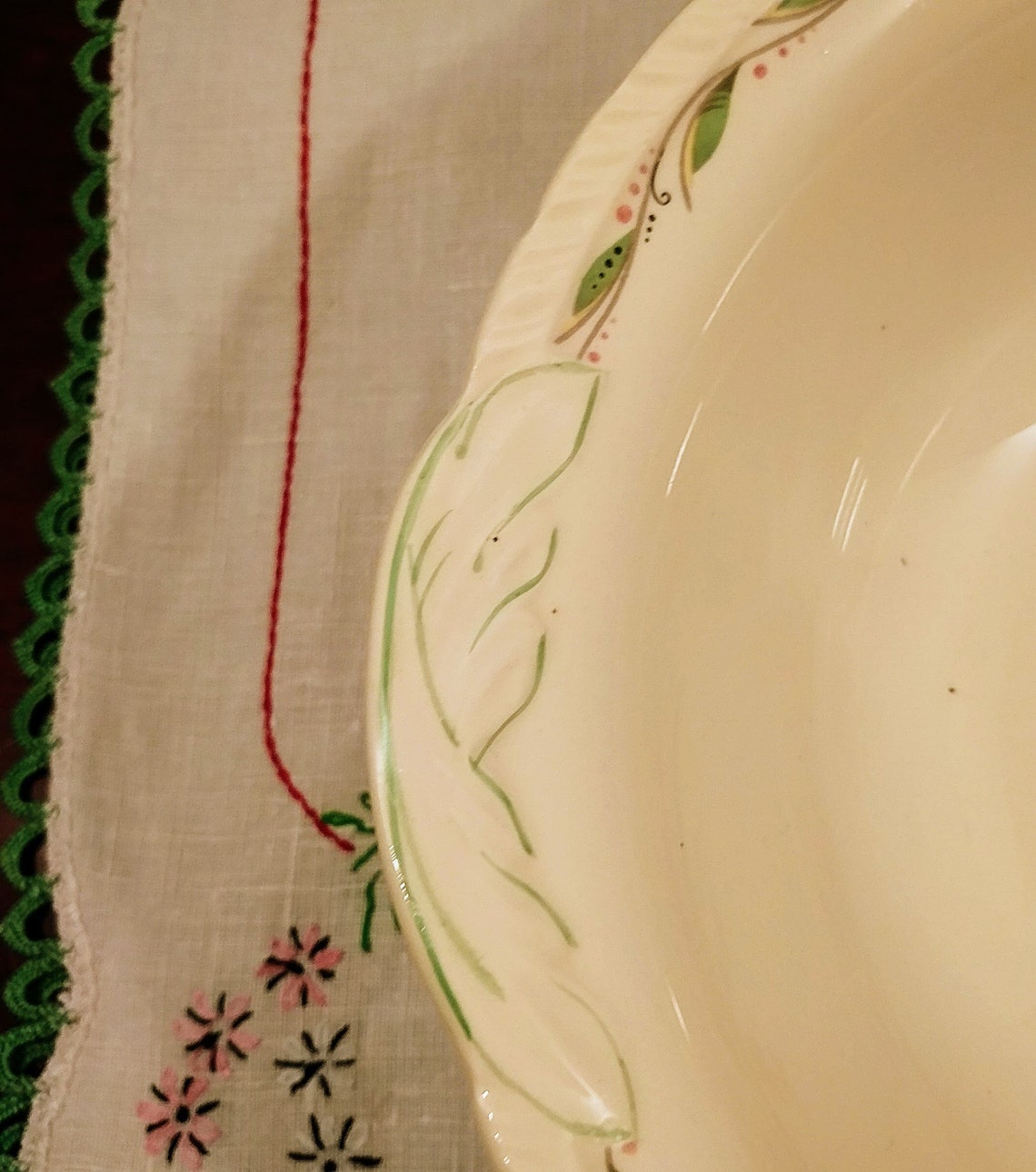 New Hall Pottery Romney Pattern Large Open Serving Bowl - Etsy