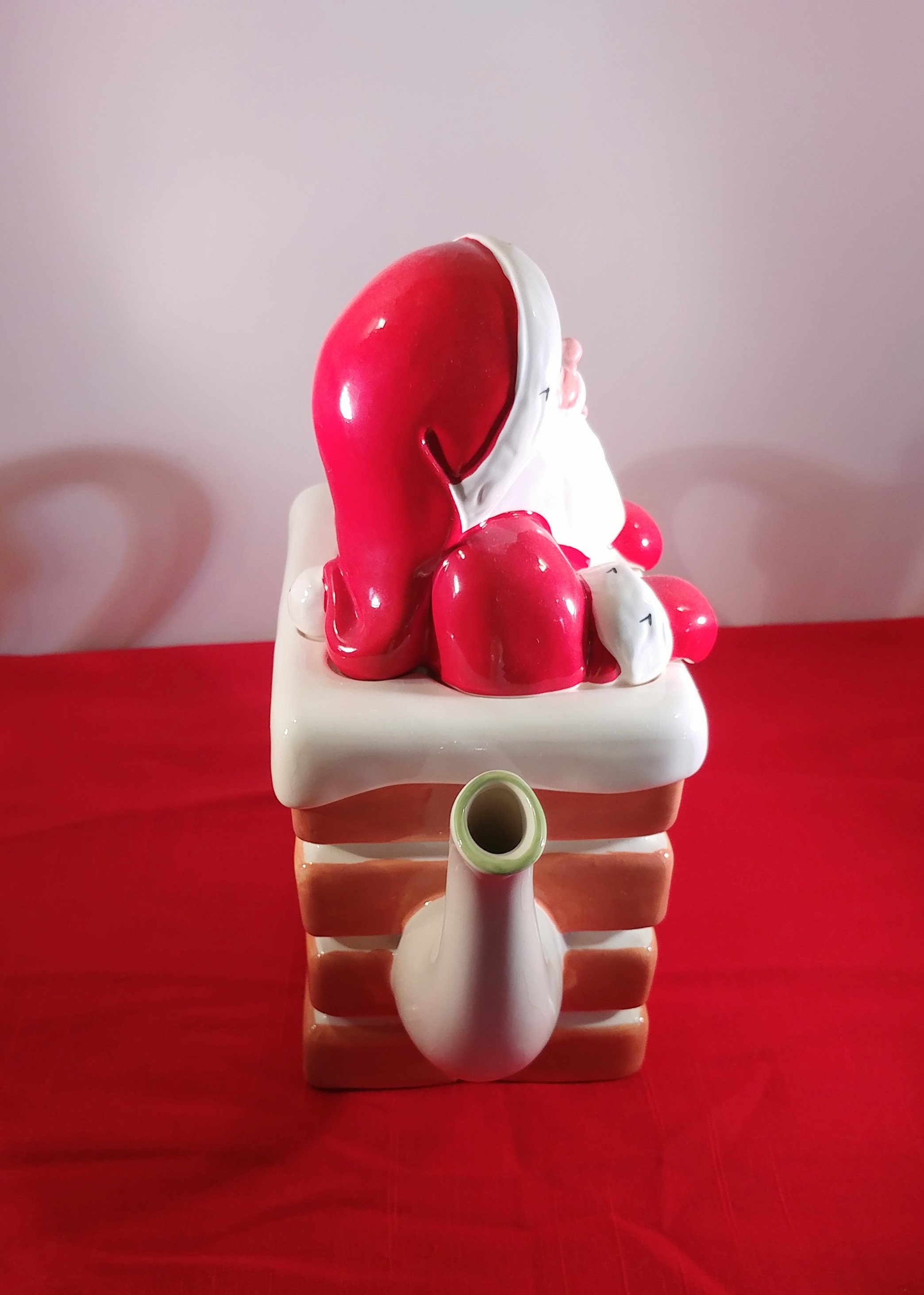 Santa in the Chimney English Teapot Full Size Vintage - Etsy