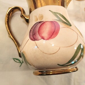 Wade England Harvest Ware 3 Piece Plums and Leaves Copper Luster ...