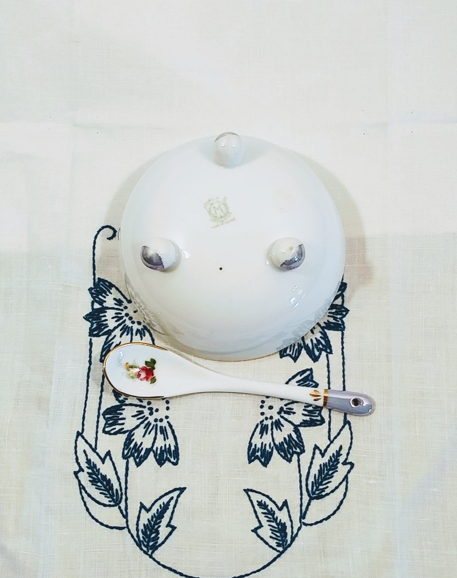 Antique Noritake Morimura Brothers Hand Painted Blue and White Luster ...