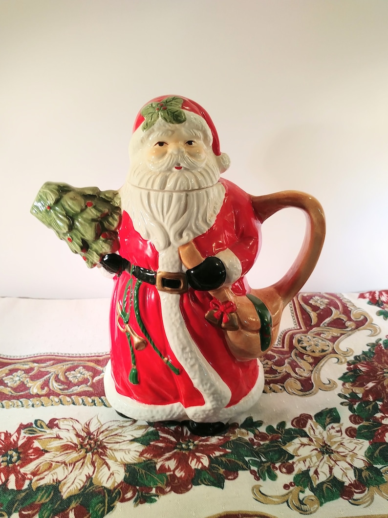 Old World Santa Figural Teapot Full Size Vintage Teapot - Etsy