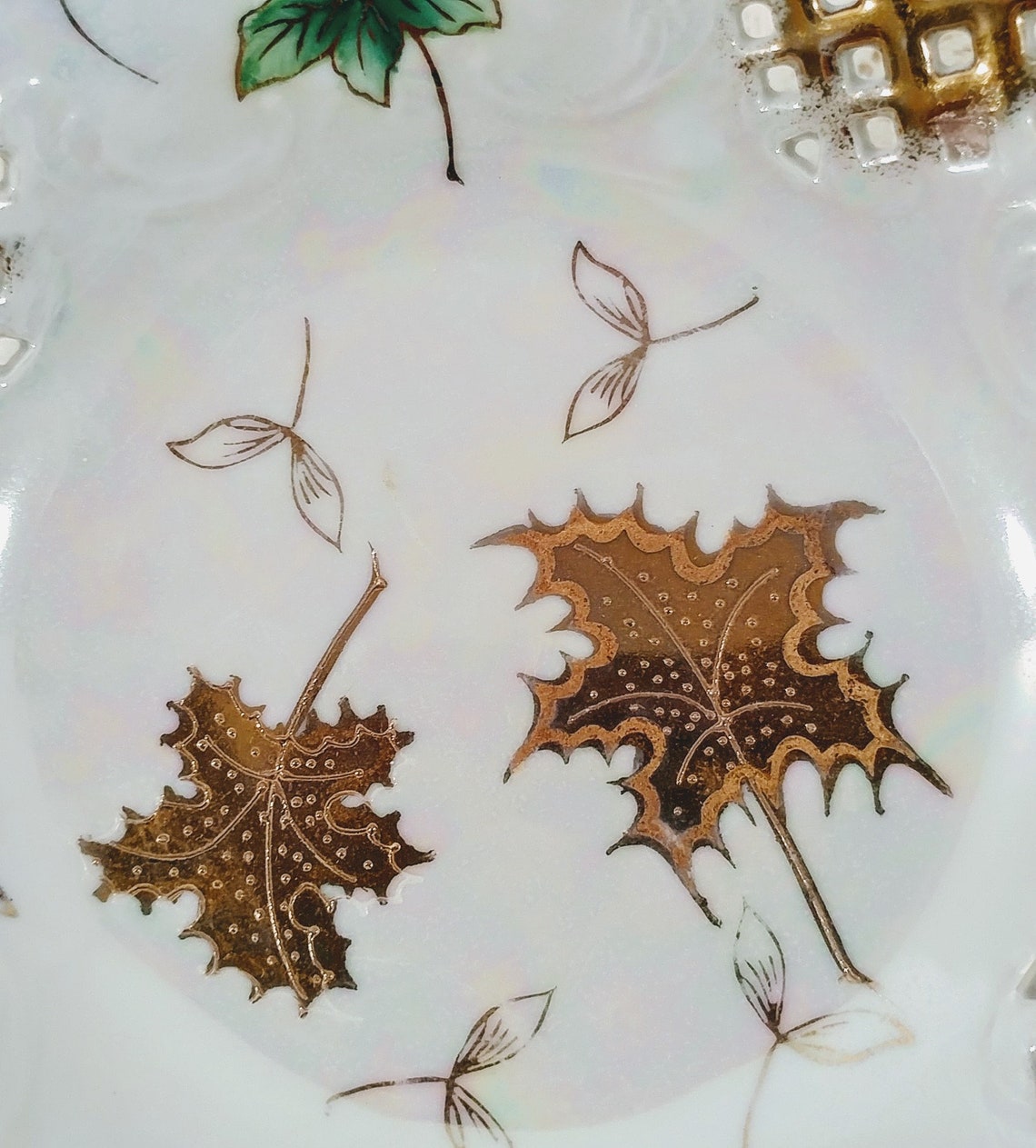 Lipper & Mann Pedestal Dessert Dish with Opalescent Glaze | Etsy