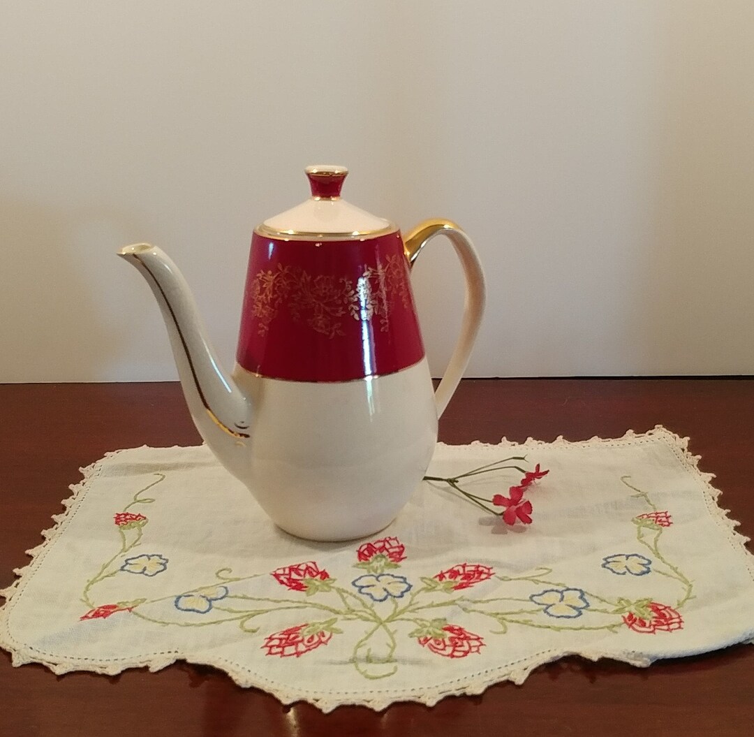 James Kent Old Foley Pottery Marlborough 5916 Pattern Coffee Pot ...