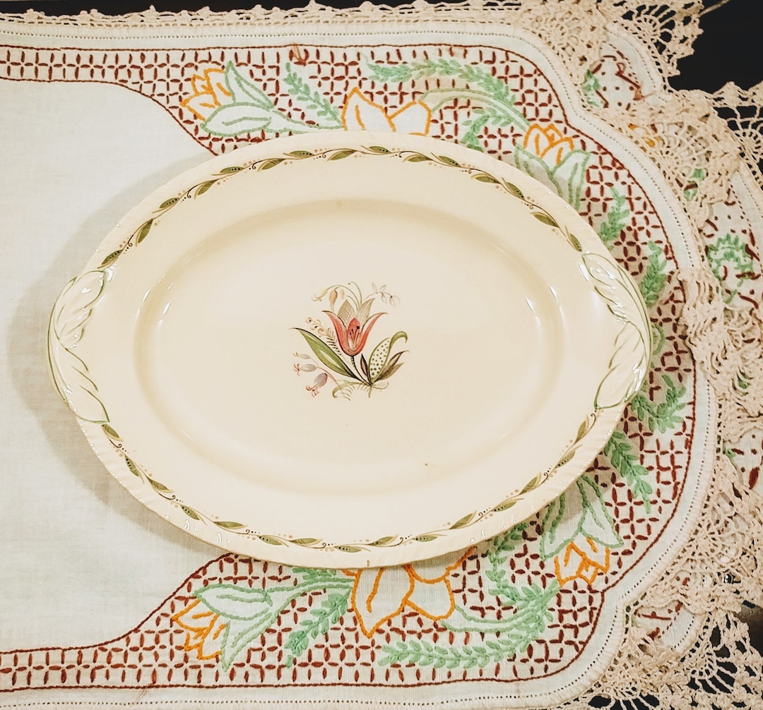 New Hall Pottery Romney Pattern Serving Platter; Vintage New Hall ...