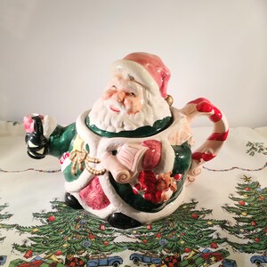 Jolly Santa Decorative Teapot, Full Size; Vintage Teapot, Figural ...