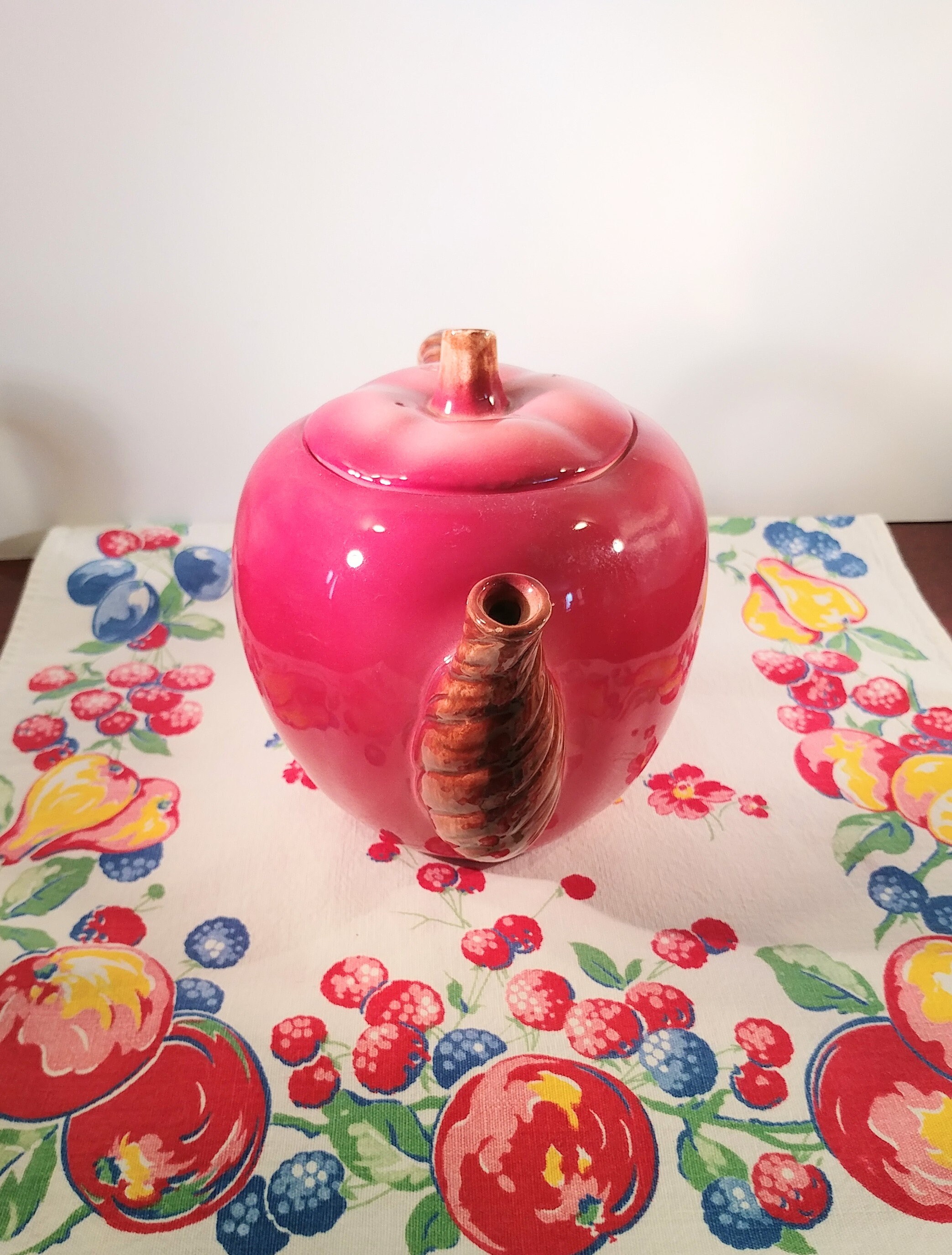 Luscious Red Apple Teapot Full Size Vintage Teapot Figural | Etsy