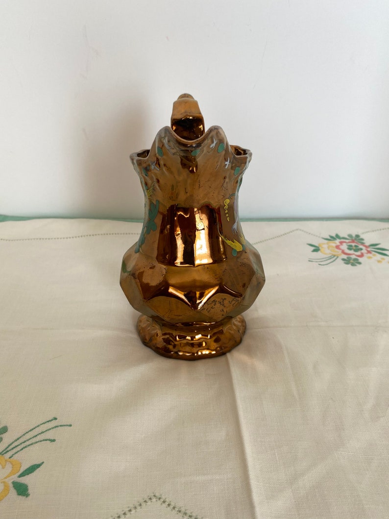 Antique Large English Copper Luster Pitcher Jug With Hand - Etsy