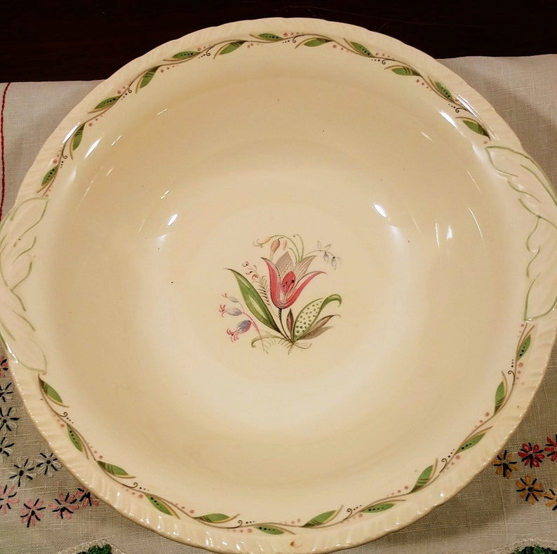 New Hall Pottery Romney Pattern Large Open Serving Bowl - Etsy