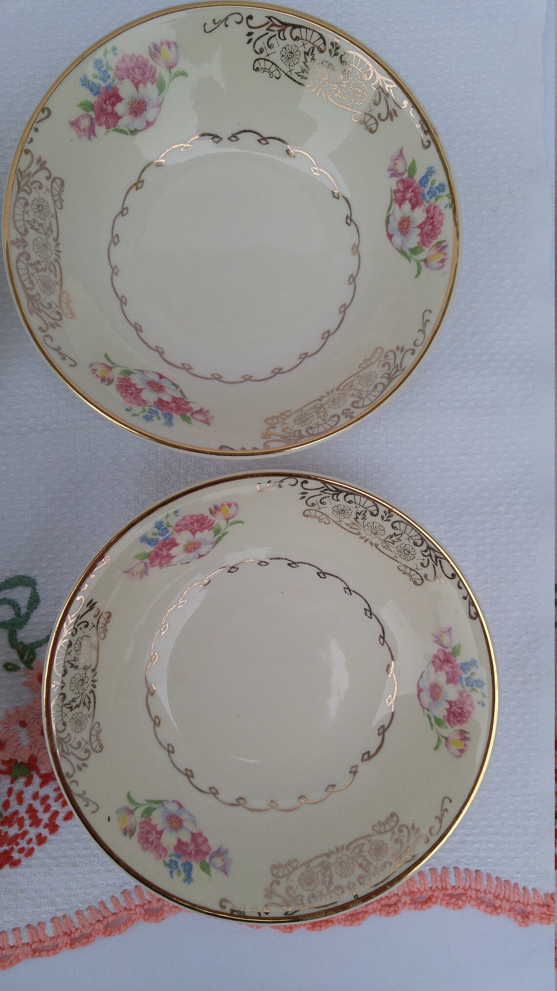 Paden City Pottery Dessert Bowl Gold Lynn Pattern 4 | Etsy