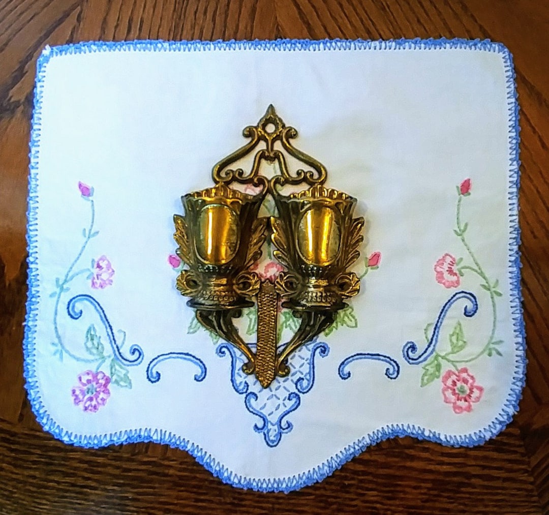 Antique 1867 Ornate Cast Brass Double Pocket Match Safe Match Holder ...