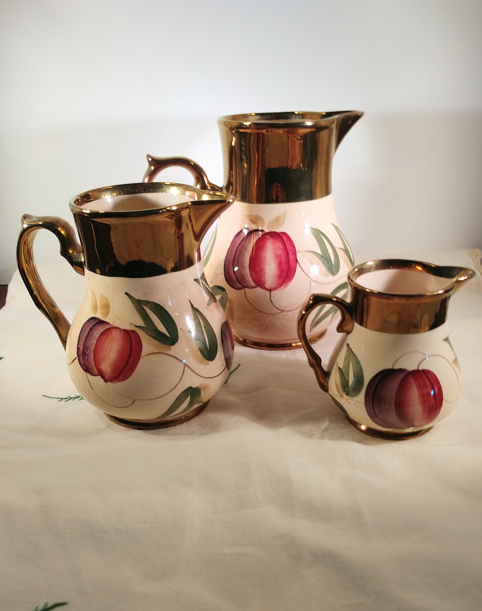 Wade England Harvest Ware 3 Piece Plums and Leaves Copper - Etsy