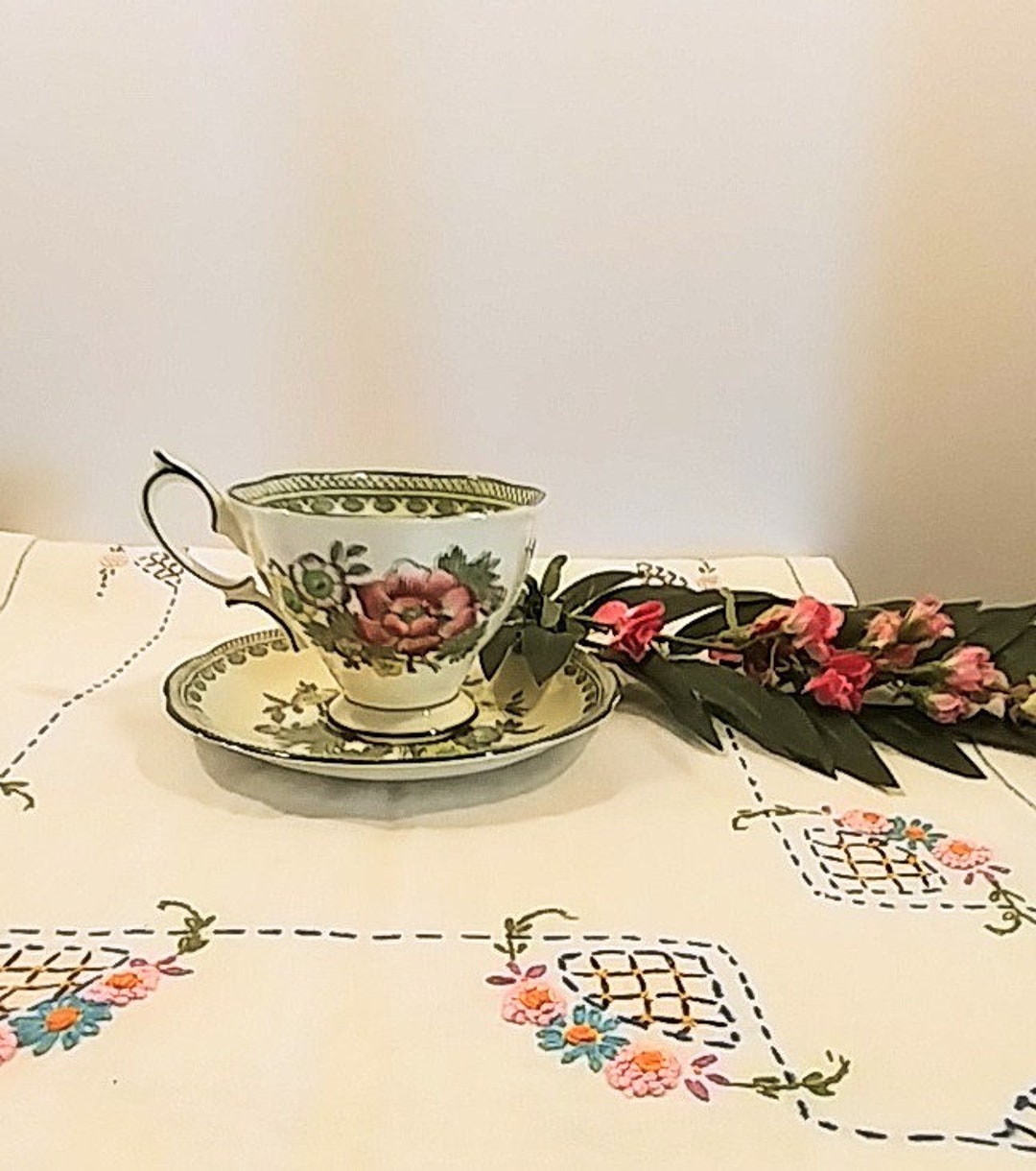 Royal Albert Canton Pattern Footed Cup and Saucer Set - Two Piece Set ...