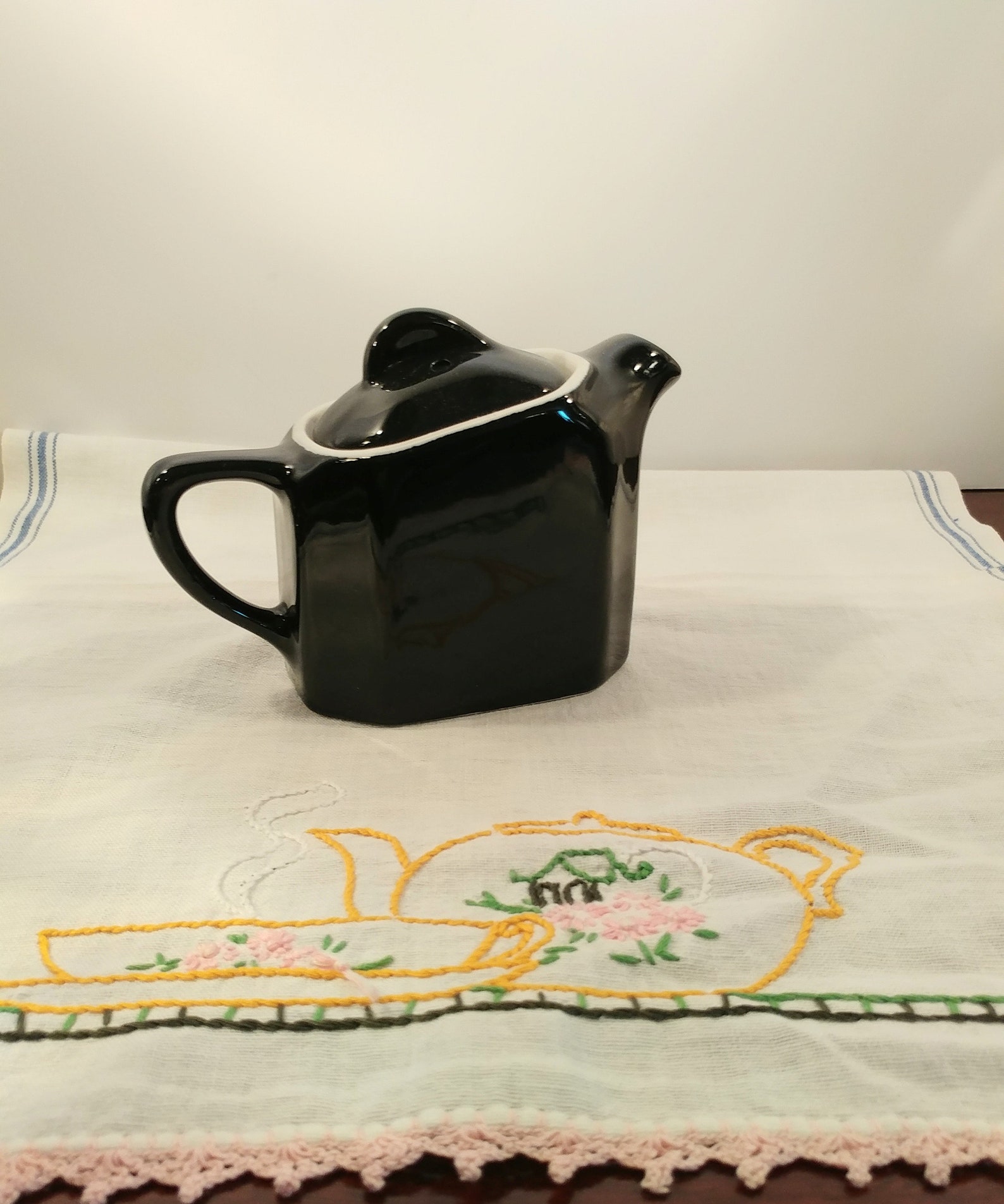 Vintage Hall China Co Art Deco Design Personal Size Teapot | Etsy