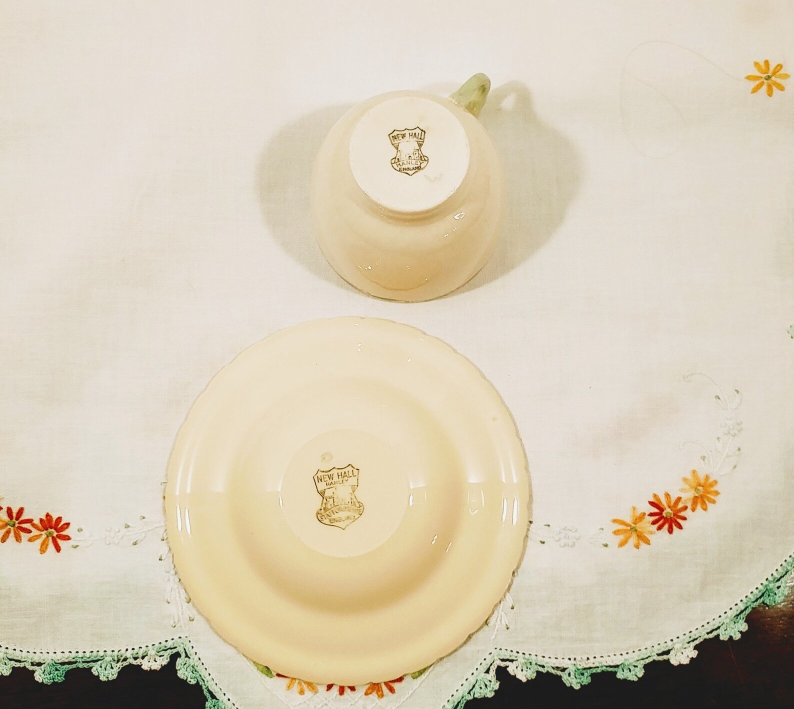 New Hall Pottery Romney Pattern Pedestal Cup and Saucer Set - Etsy