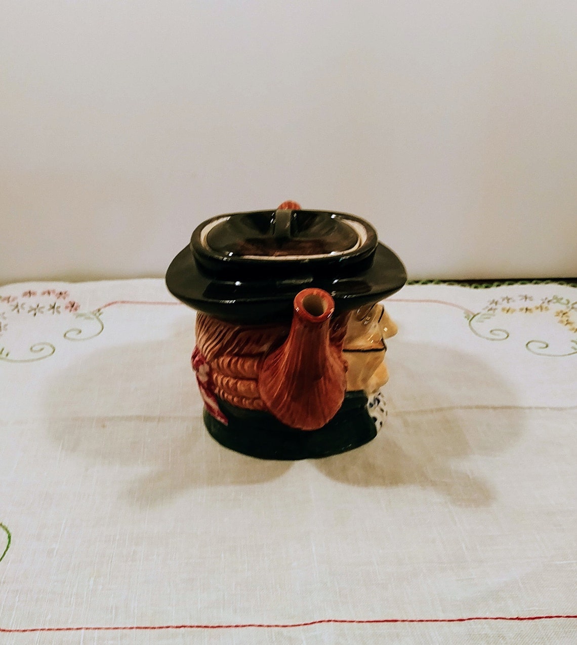 Fun Vintage Colonial Gentleman Toby Teapot by Wales China - Etsy