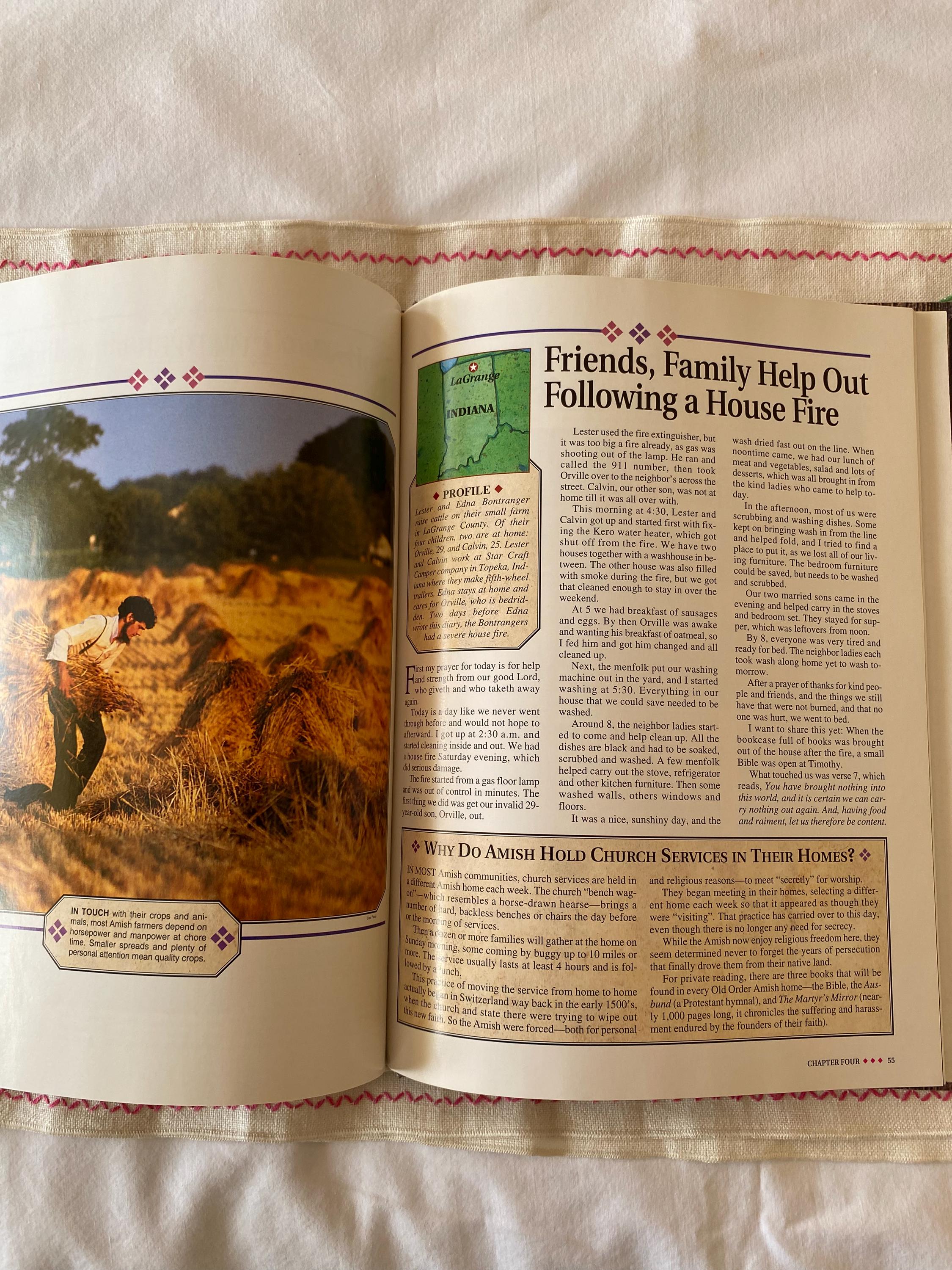 A Day in the Life of the Amish, Monday October 4, 1993, Amish Diary, by ...