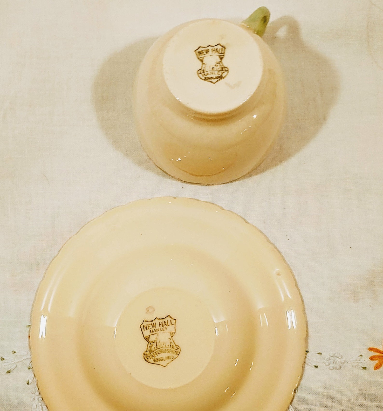 New Hall Pottery Romney Pattern Pedestal Cup and Saucer Set - Etsy