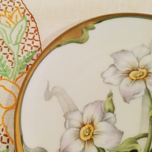 Vintage Daffodils Bavaria Plate, Signed and Numbered; Vintage Bavaria ...