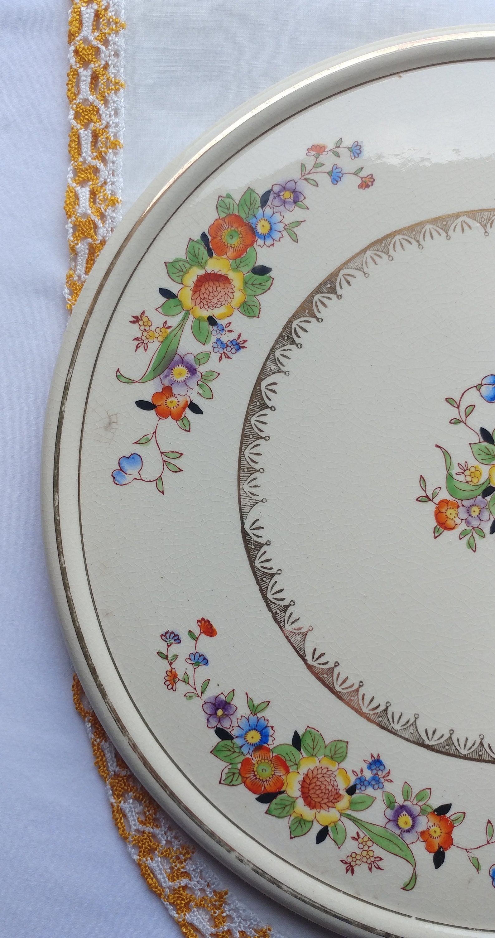 Vintage Large Cake Plate Serving Plate 12 Inches Vintage - Etsy