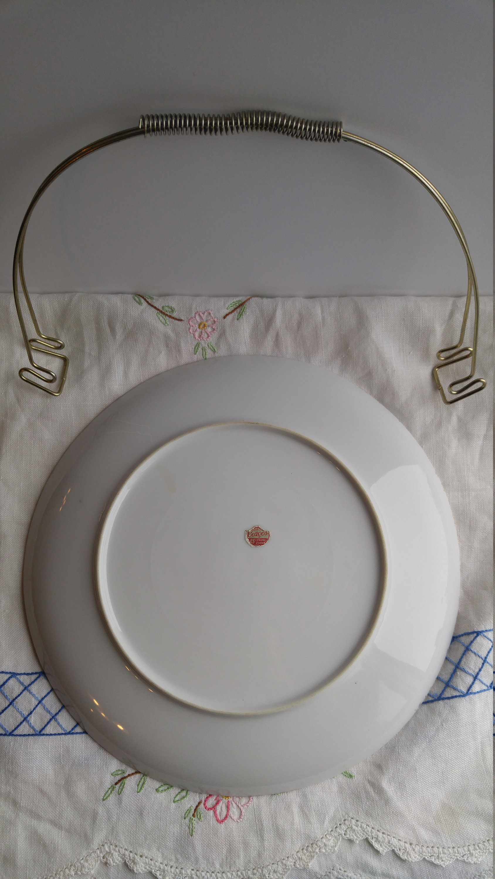Vintage Fruit Pattern Serving Plate With Detachable Metal - Etsy