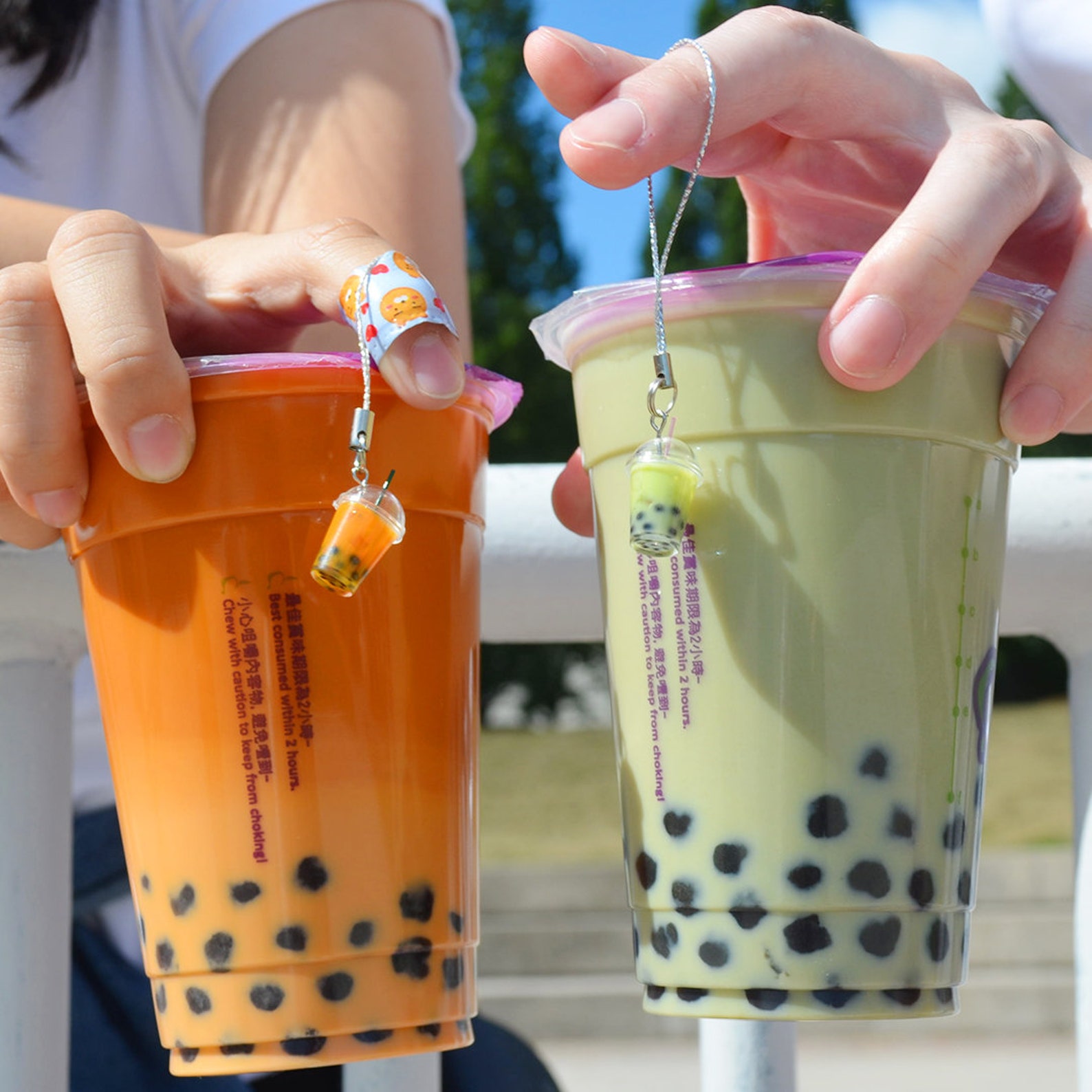 Mini Drink Boba Bubble Tea Keychain - Etsy