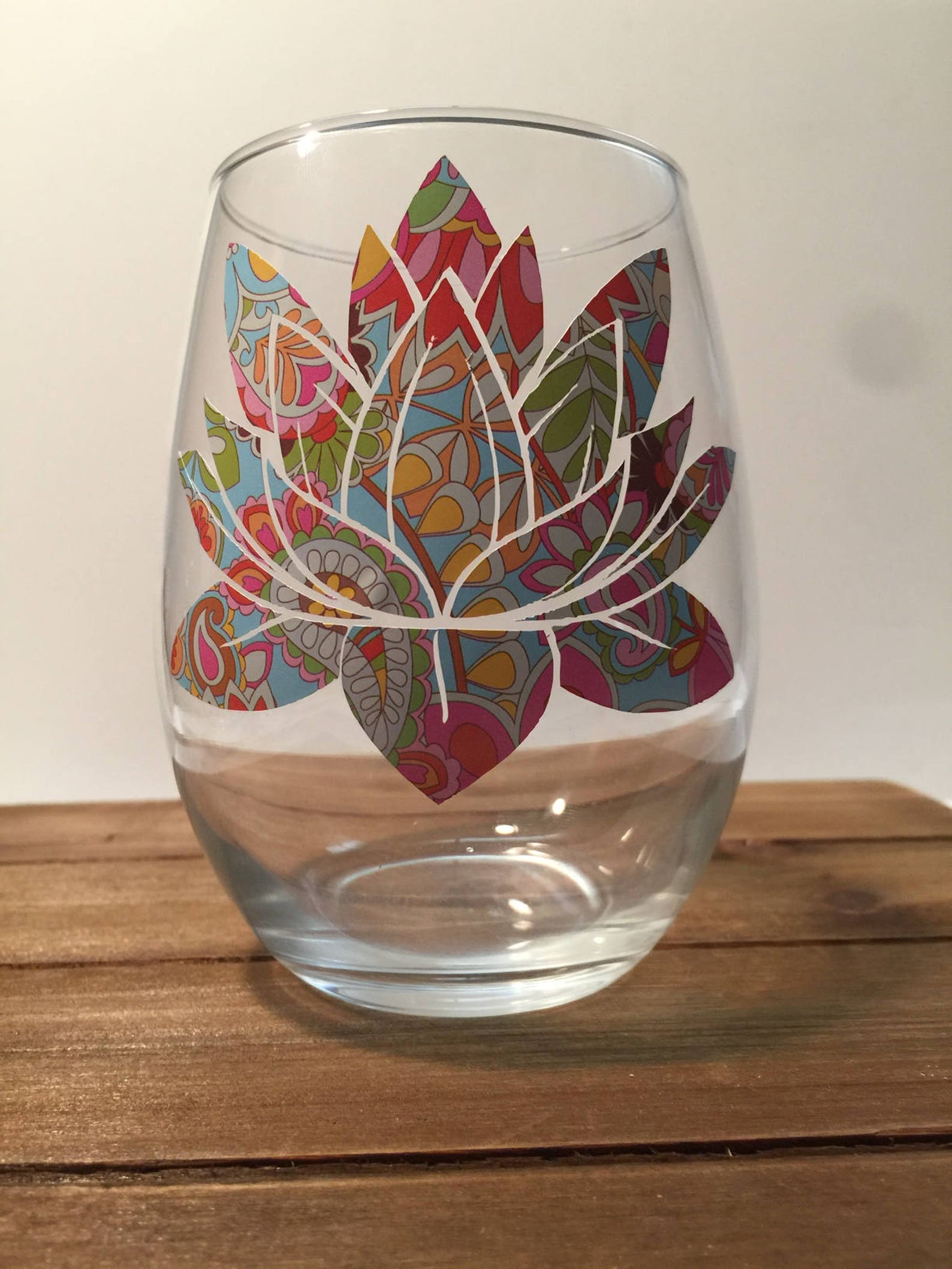 Flor de loto copa de vino de flor de loto copa de vino Zen - Etsy España