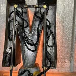 Rustic Military Marquee Sign, Light up Metal Letters Wall Decor ...