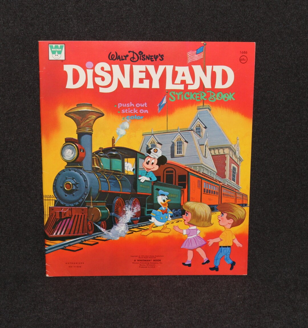 Disney 1970 Disneyland Sticker Book Whitman Paper Dolls #1686 A - Etsy