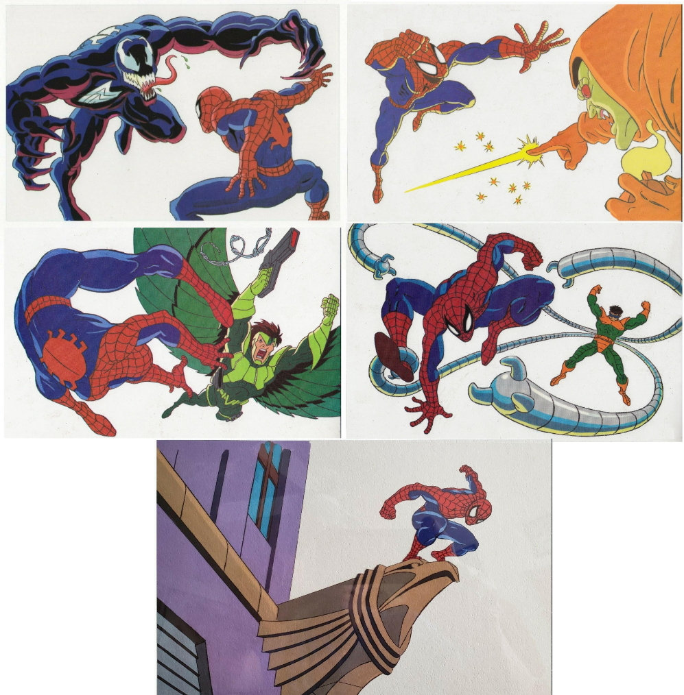Spider-man Animated Series 1994 Fox Cartoon Animation Cels Sericel Set ...