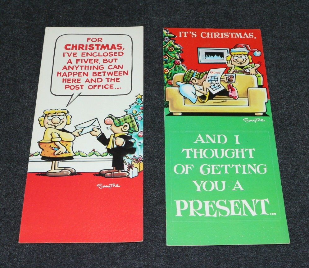 Andy Capp Comic Strip 1983 Greeting Cards Reg Smythe Christmas x2 A ...