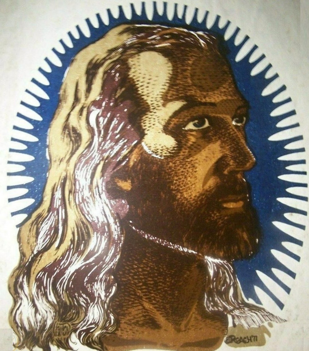 Jesus Christ 1971 Iron on T-shirt Transfer Portrait Roach A - Etsy