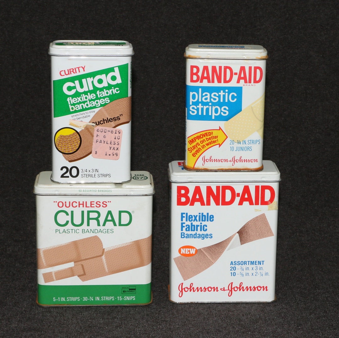 Band Aid Johnson Tin 1960s Curad Lot Economy X8 - Etsy