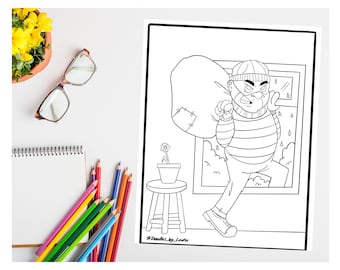 robber coloring pages