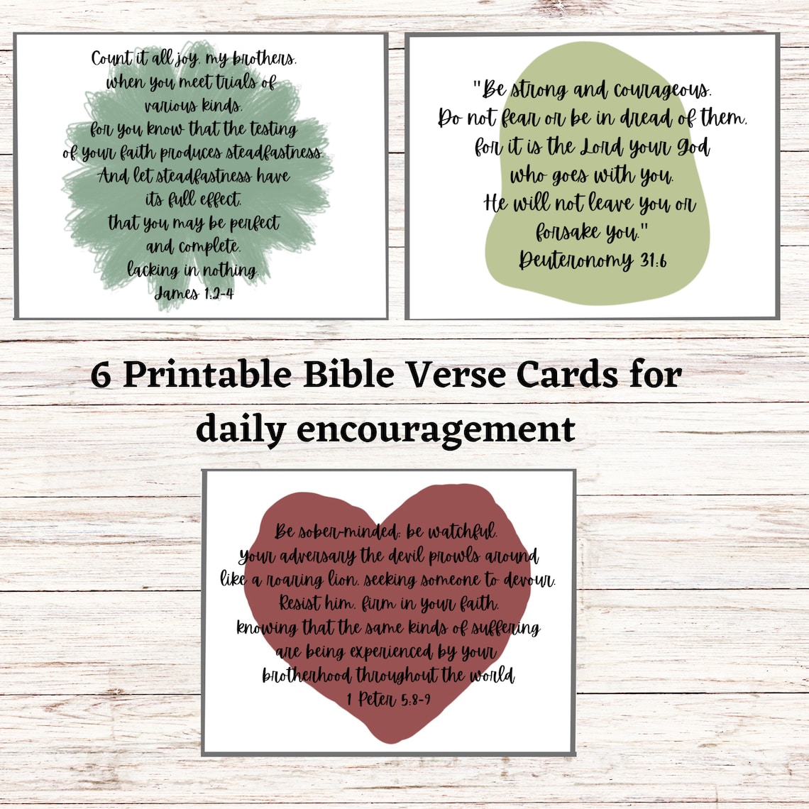 Printable Bible Verse Cards, Scripture Cards, Printables, Bible Memory ...