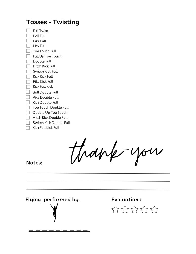 All Star Elite Cheerleading Flyer Skills Digital Download Printable PDF ...