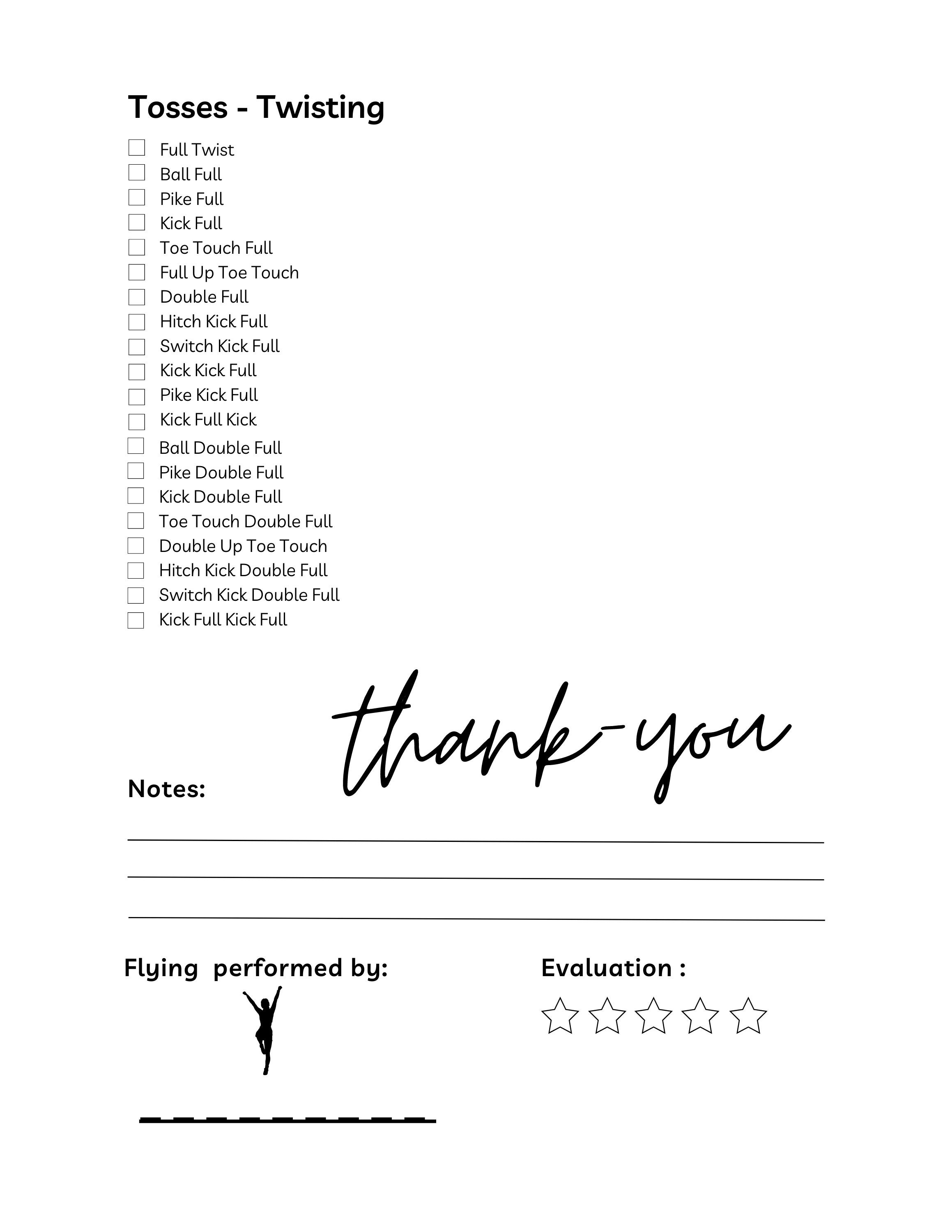 All Star Elite Cheerleading Flyer Skills Digital Download Printable PDF ...