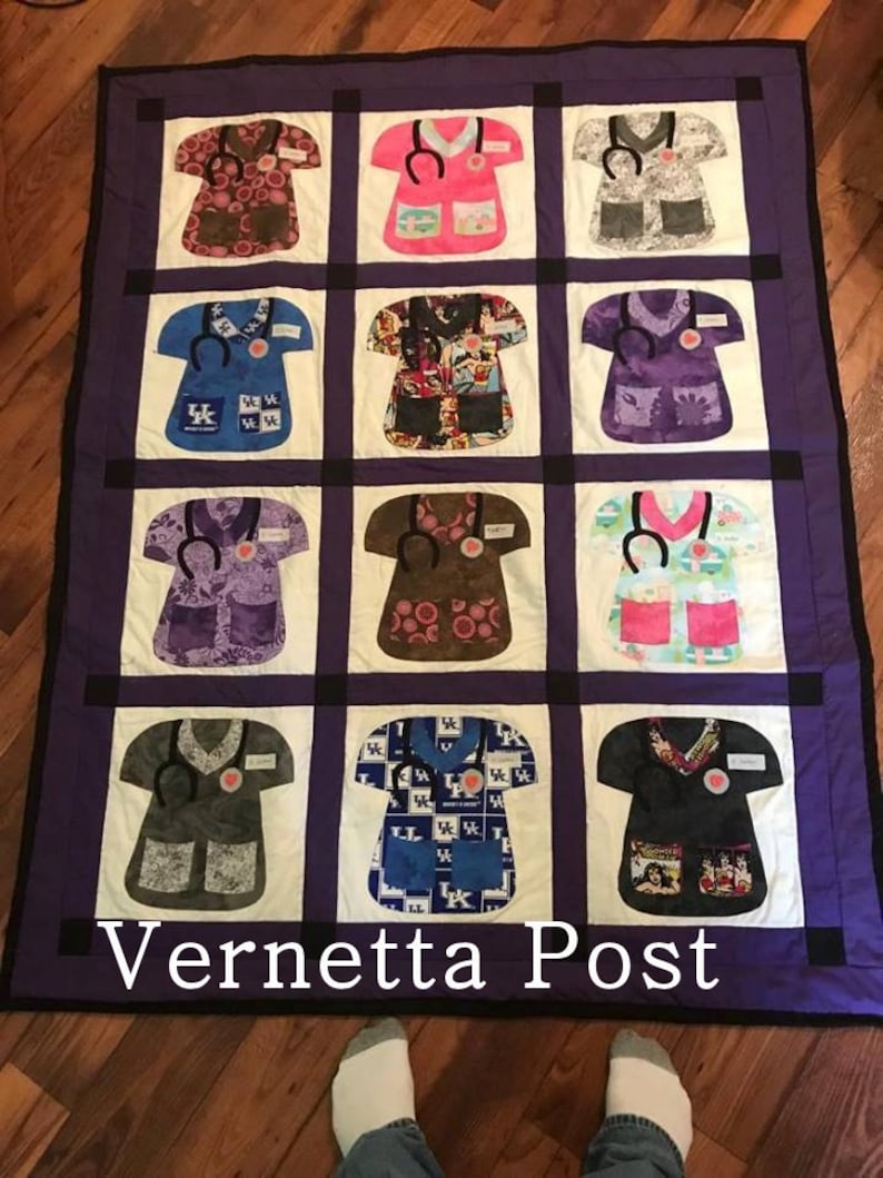 FCP-053 Scrubs (digital Pattern) *a Fusible Applique Quilt Pattern - Etsy