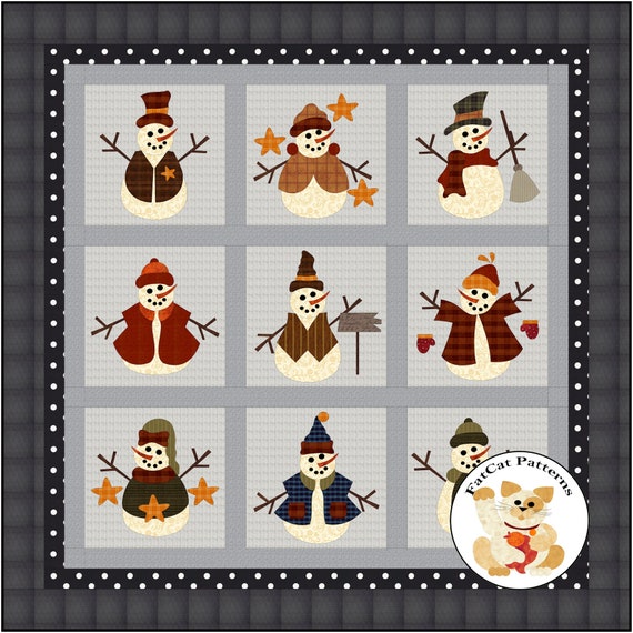 FCP-100 Flakey Friends 2 digital Pattern a Fusible Applique - Etsy