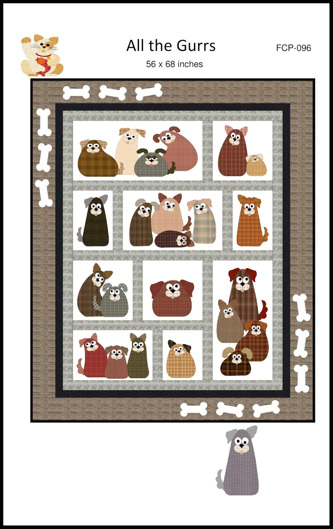 FCP-096 All the Gurrs (digital Pattern) *a Fusible Applique Quilt ...