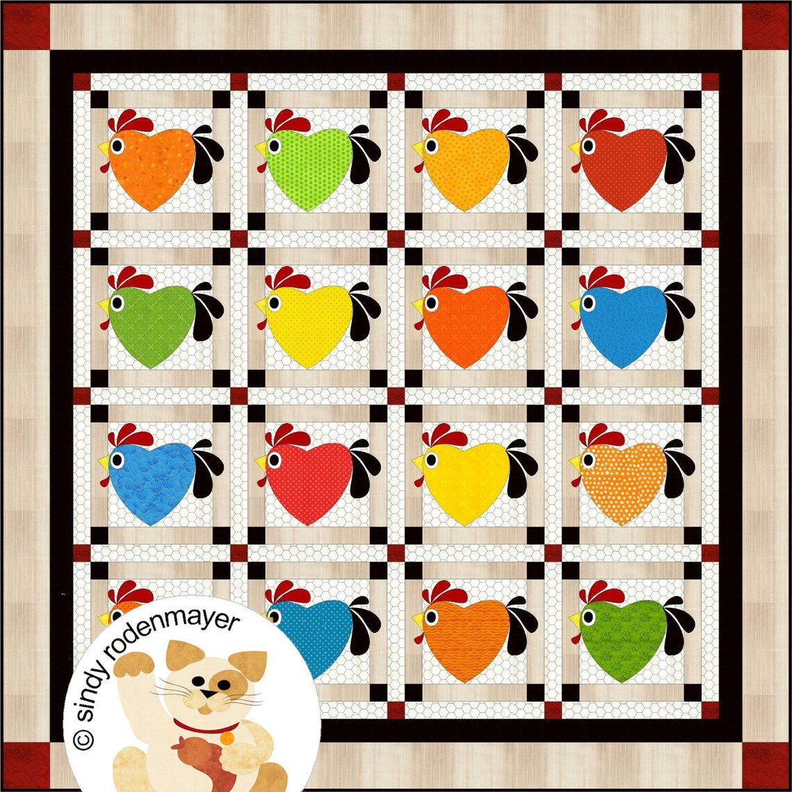 FCP-043 Chicken Hearted digital Pattern | Etsy