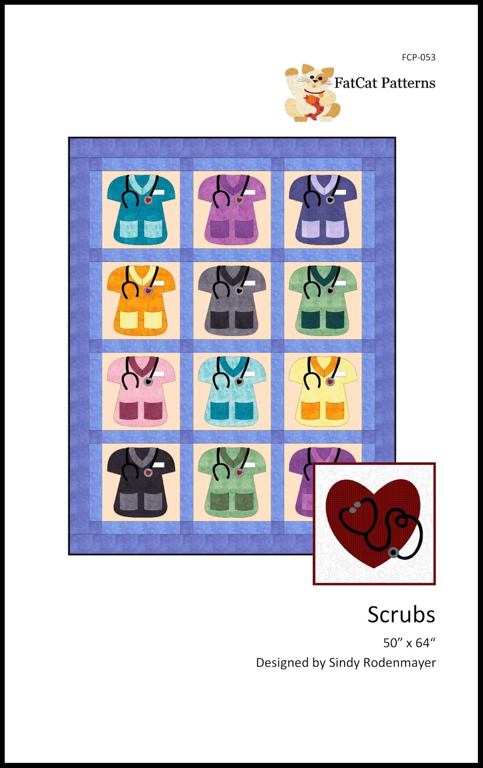 FCP-053 Scrubs (digital Pattern) *a Fusible Applique Quilt Pattern - Etsy